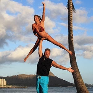 couple workout beach